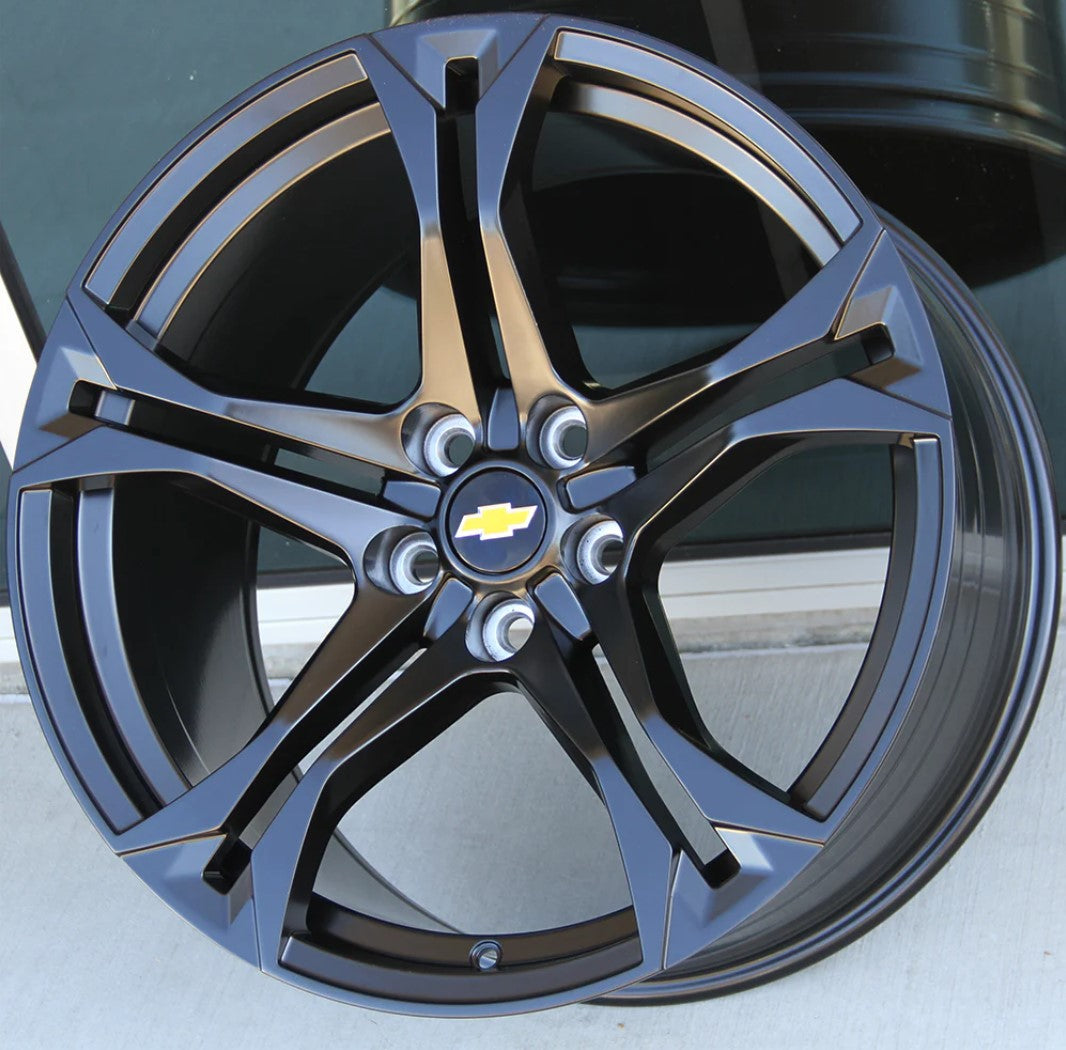 20" Matte Black Wheels Fits Chevy Camaro ZL1 SS LT – OES Wheels