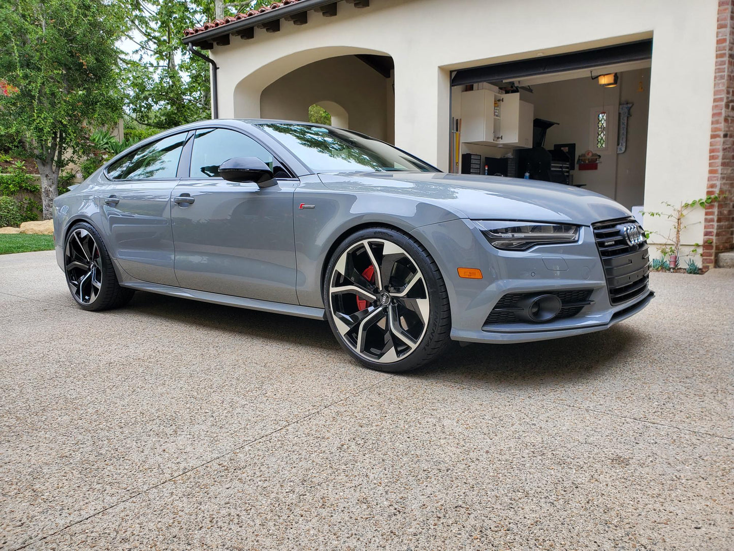 20" RS Style Black Machined Wheels Fits Audi A4 S4 A5 S5 A6 S6 A7 S7 A ...