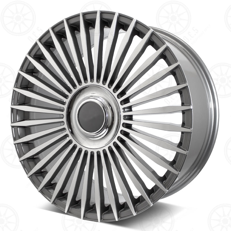 22" Mansory Style Gunmetal Machined Face Wheels Fits Range Rover Defen ...