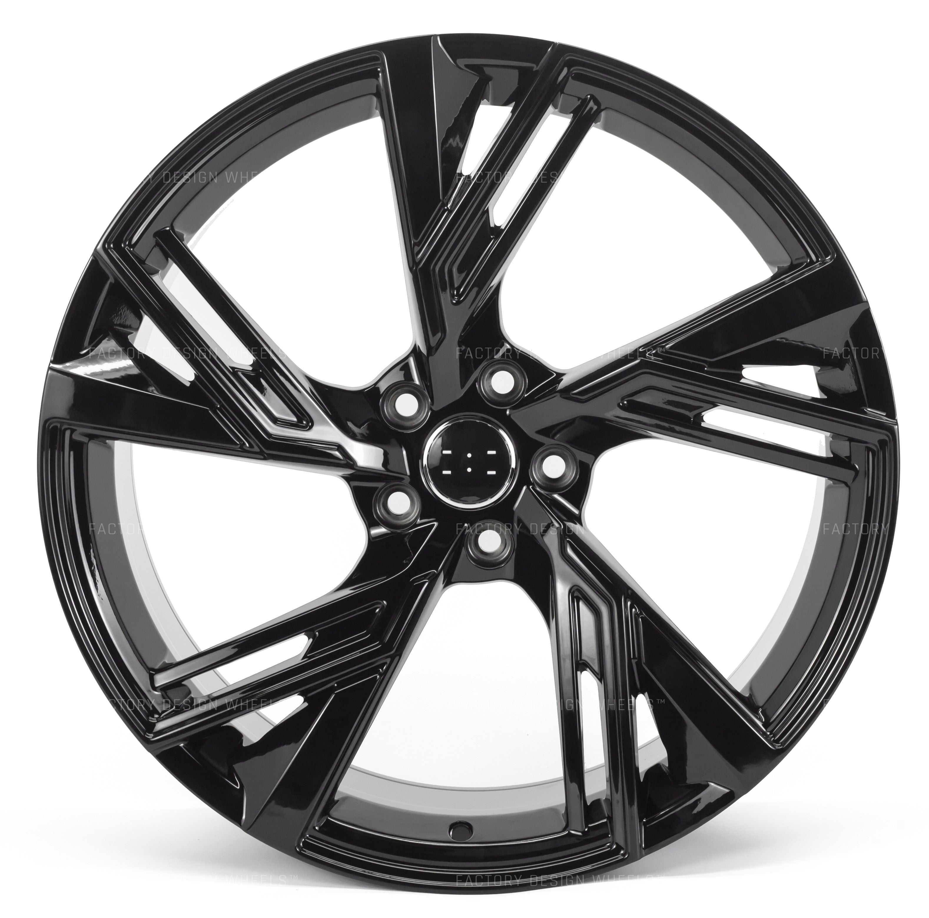 19" RS6 Style Gloss Black Wheels Fits Audi A3 S3 A43 S4 A5 S5 A6 S6 A7 ...