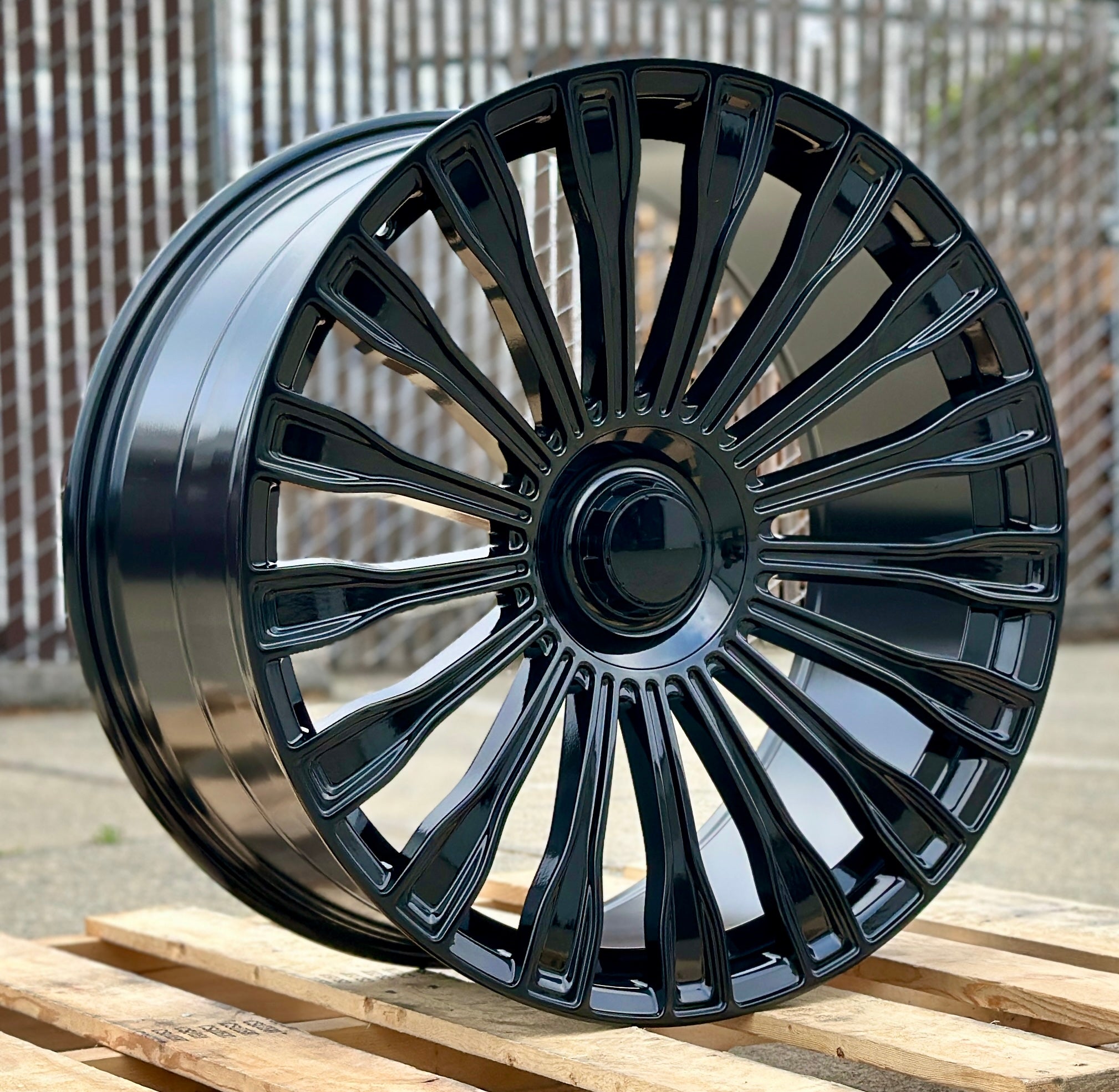 20" Maybach Style Gloss Black Wheels Fits Mercedes E350 E400 E550 S550 ...