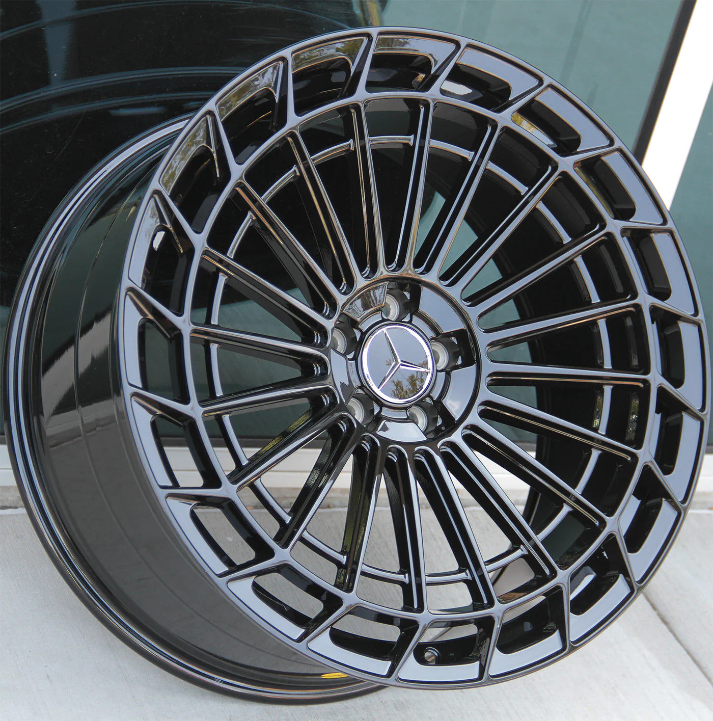 22" Gloss Black Wheels Fits Mercedes S580 S600 S500 S550 S63 S65 S400 ...