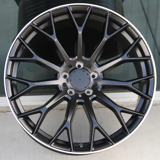 19" Black Machined Tip Wheels Fits Mercedes C, E, S, CLS, GLC, GLE, GLS ...