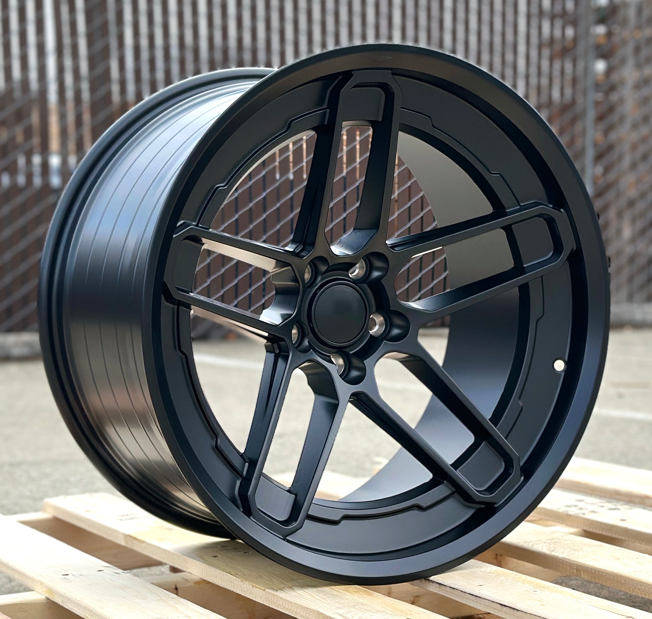 20x11 Demon Style Satin Black Wheels Fits Dodge Challenger Charger ...