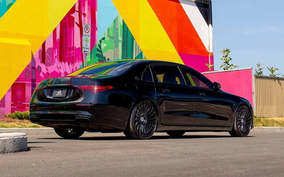 22" Gloss Black Wheels Fits Mercedes S580 S600 S500 S550 S63 S65 S400 ...