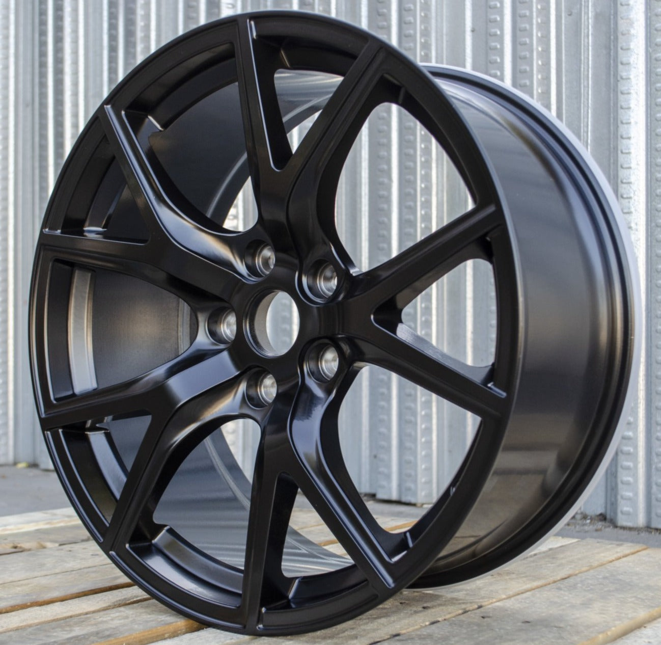 20" 20x10 SRT Trackhawk Matte Black Wheels Fits Dodge Durango RT GT SR ...