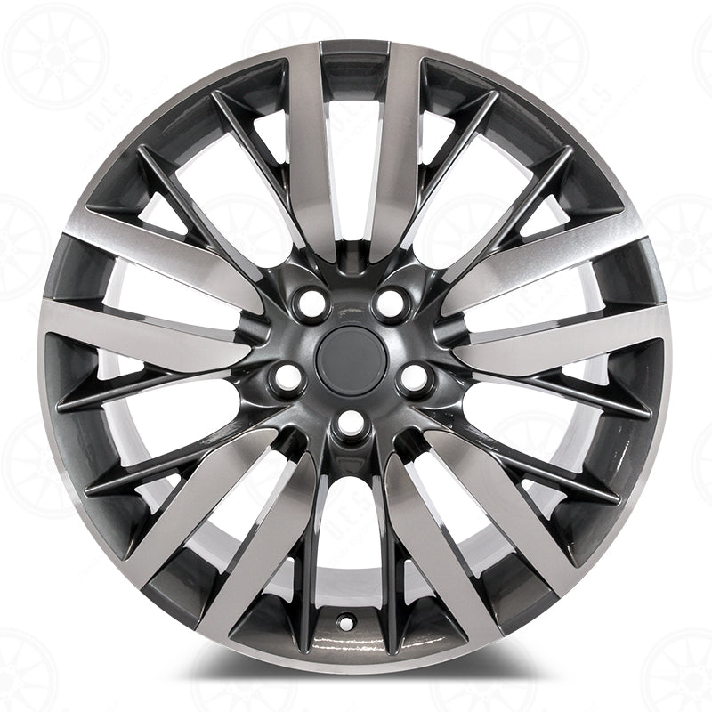 22" Sport Style Gunmetal Machined Wheels Fits Range Rover Defender Dis ...