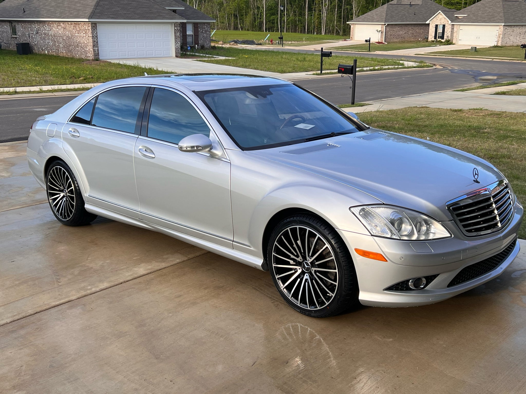 22" AMG Style Black Machined Staggered Wheels Fits Mercedes S550 S580 ...