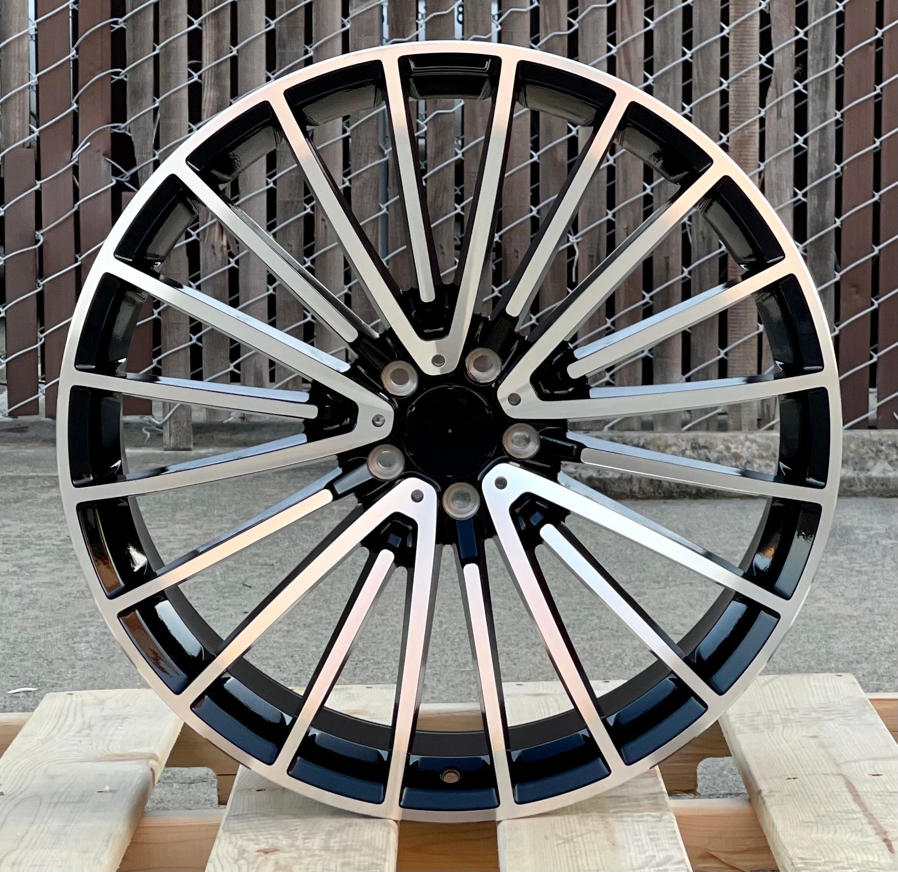 22" AMG Style Black Machined Staggered Wheels Fits Mercedes GLE350 GLE ...