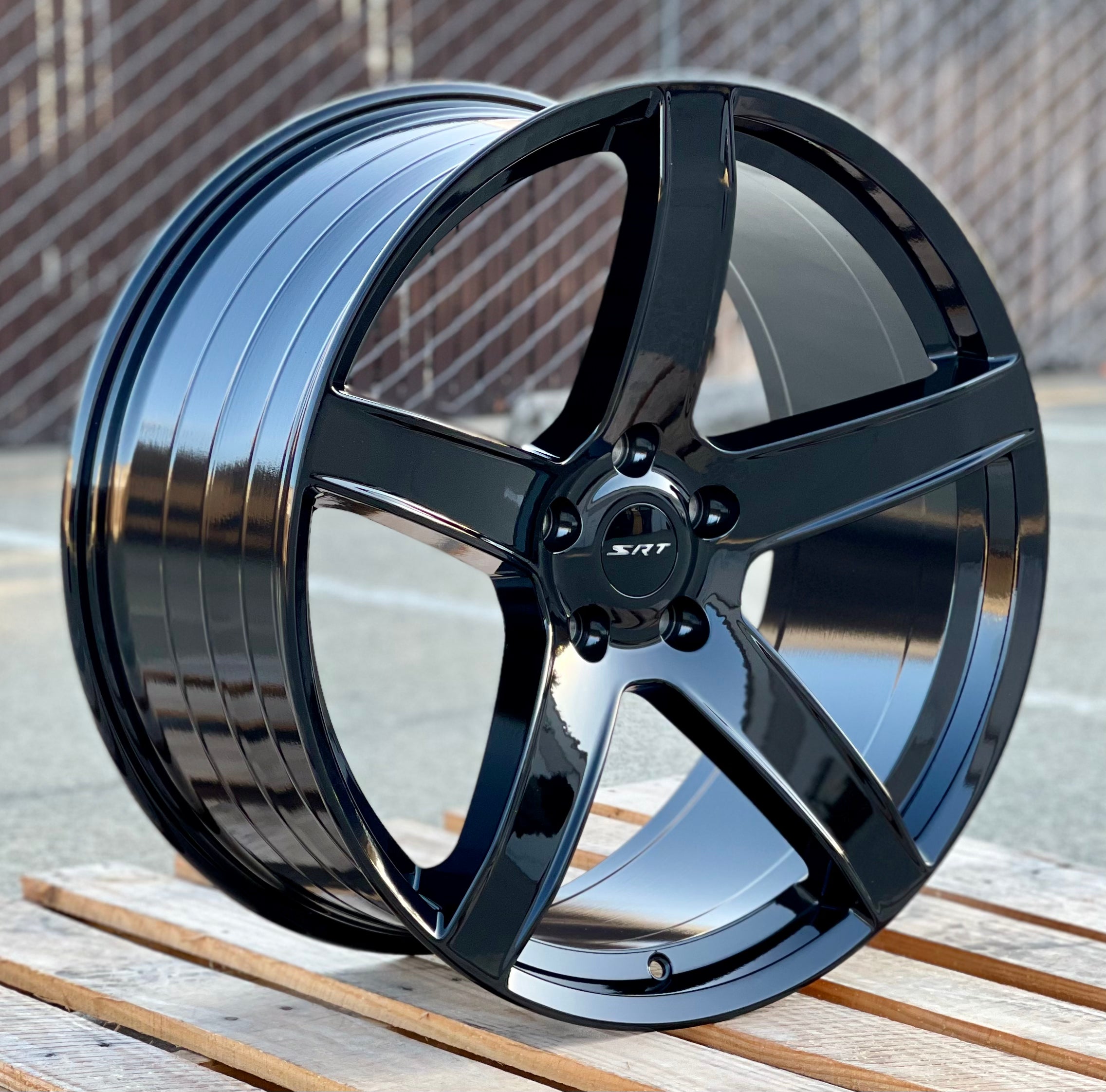 22" SRT Style Gloss Black Wheels Fits Dodge Durango RT GT SRT Hellcat ...
