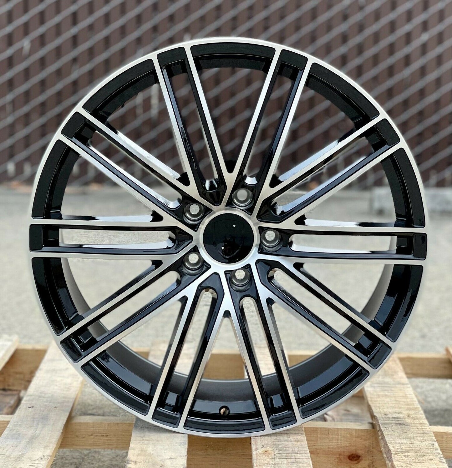 22" GTS Style Black Machined Wheels Fits Porsche Cayenne GTS Diesel Hy ...